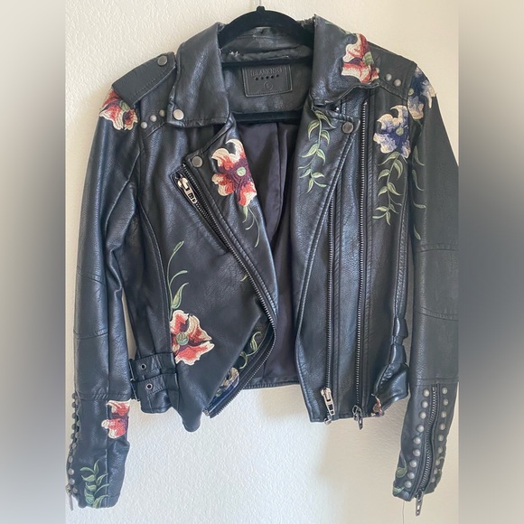 Blank NYC | Jackets & Coats | Blanknyc Faux Leather Embroidered Jacket With Studs | Poshmark